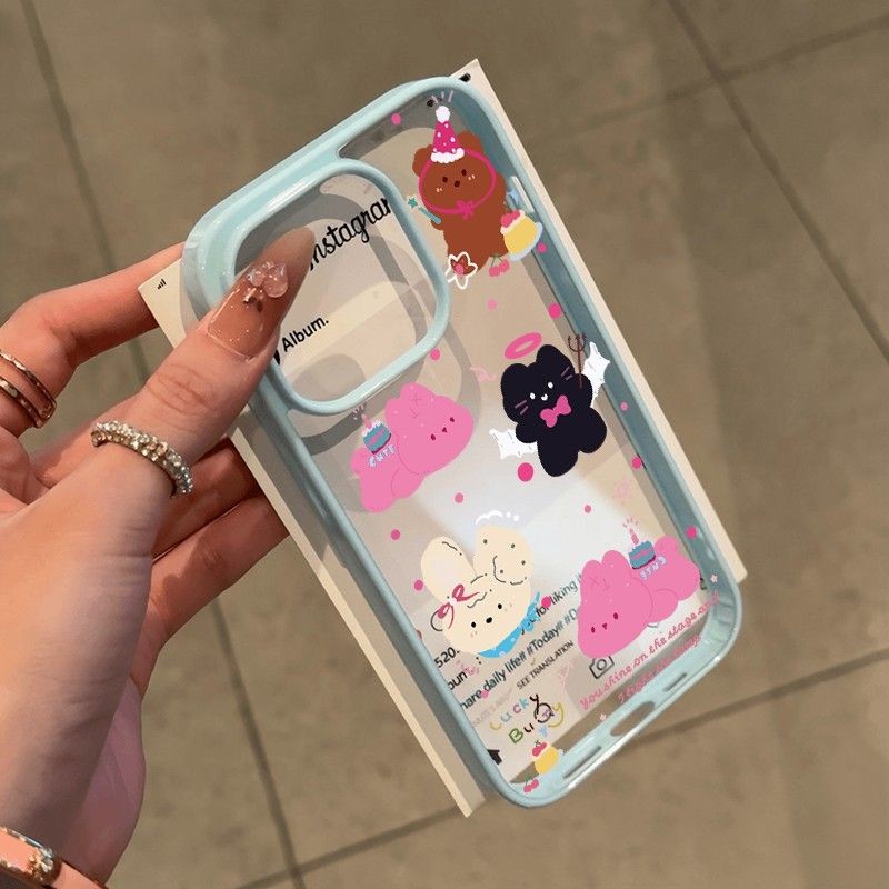 HP Cute Bear Rabbit Case Samsung S24 Fe S25 Plus M15 M54 Note 20 M14 ...