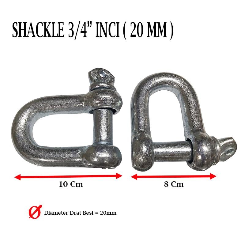 WHOLESALE Omega D Shackle Dee Bolt M20 Bow Shackles 20mm Marine Grade ...