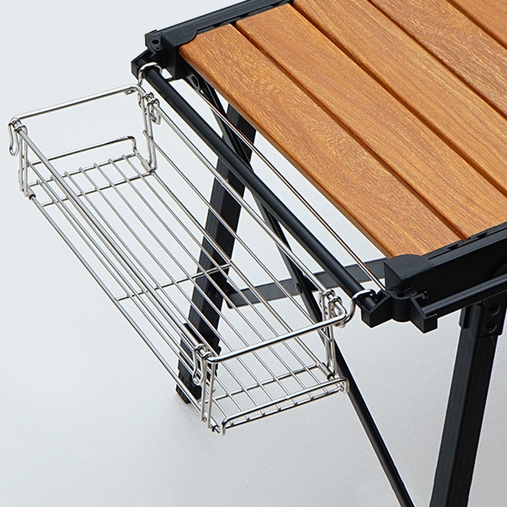 Ready Stock Camping Table Drain Basket Folding Tableside Hanger Storage ...