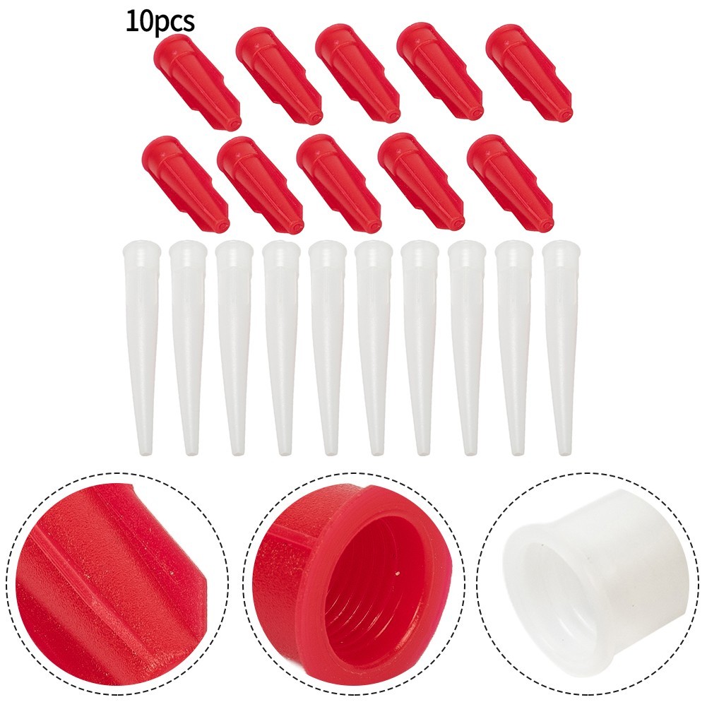 Silicone Tube Nozzle Cap Re-sealable Mastic Cartridge Spare Nozzles ...
