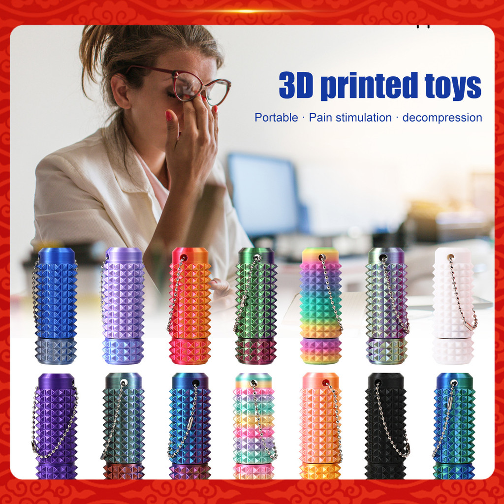 SPB-Spiky Grippie Stim Fidget Toy with Bead Chain Rotatable Stress ...