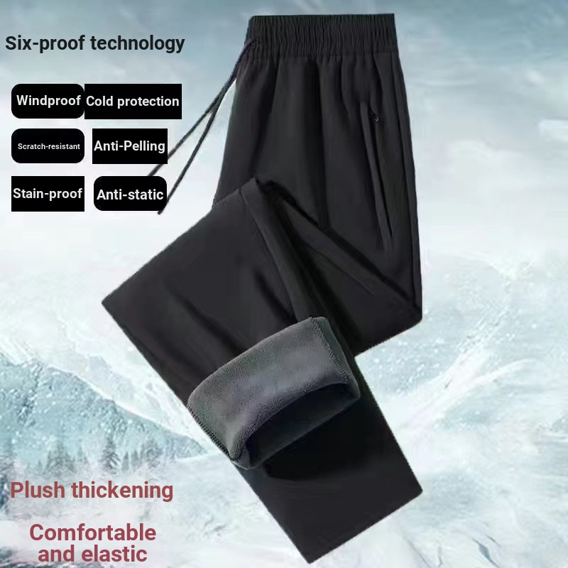 Fashion Fleece-Fleece Warm Windproof Pants Pants Couple Men Women ...