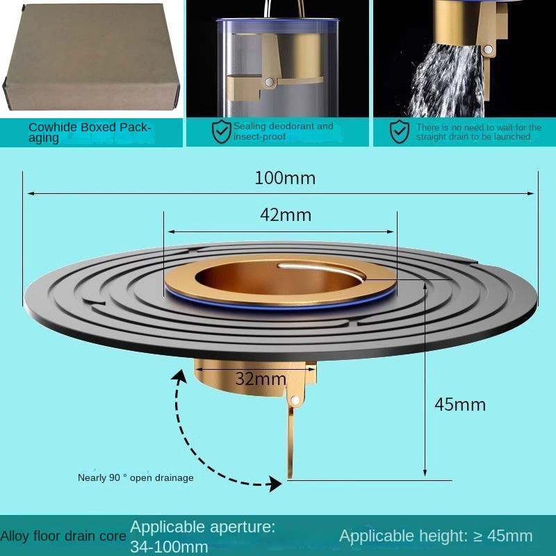 Large Caliber Floor Drain Core Deodorizer - Anti-Backflow Odor Control ...