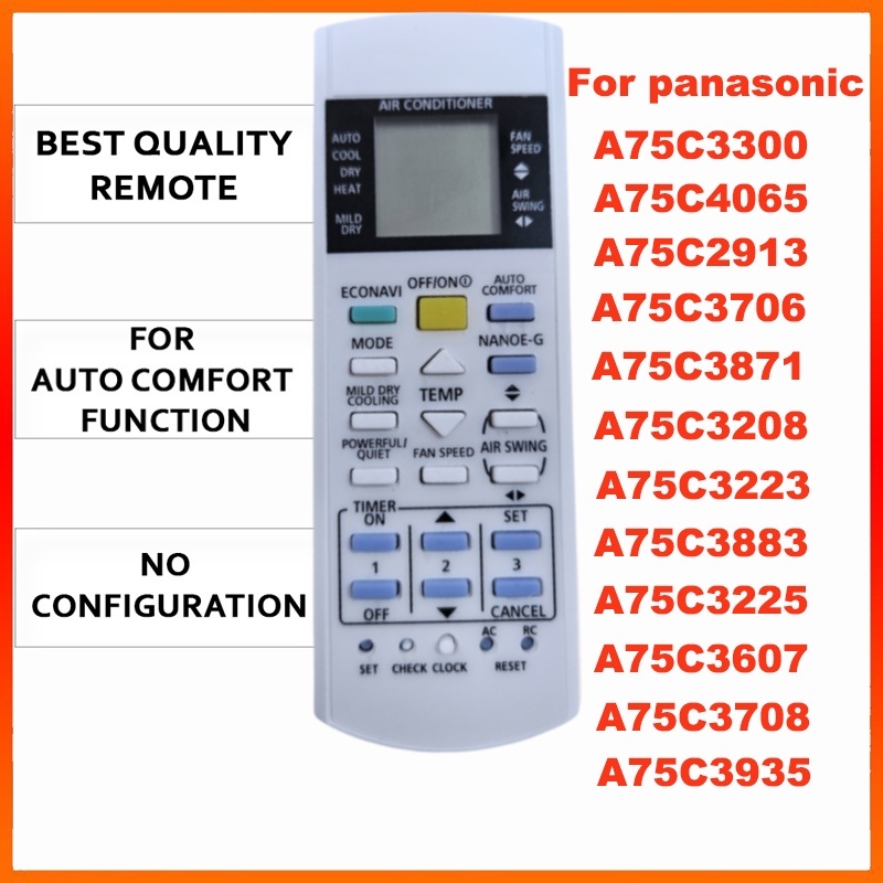 Aircon Remote Control Auto Comfort Function Air Conditioner Universal ...