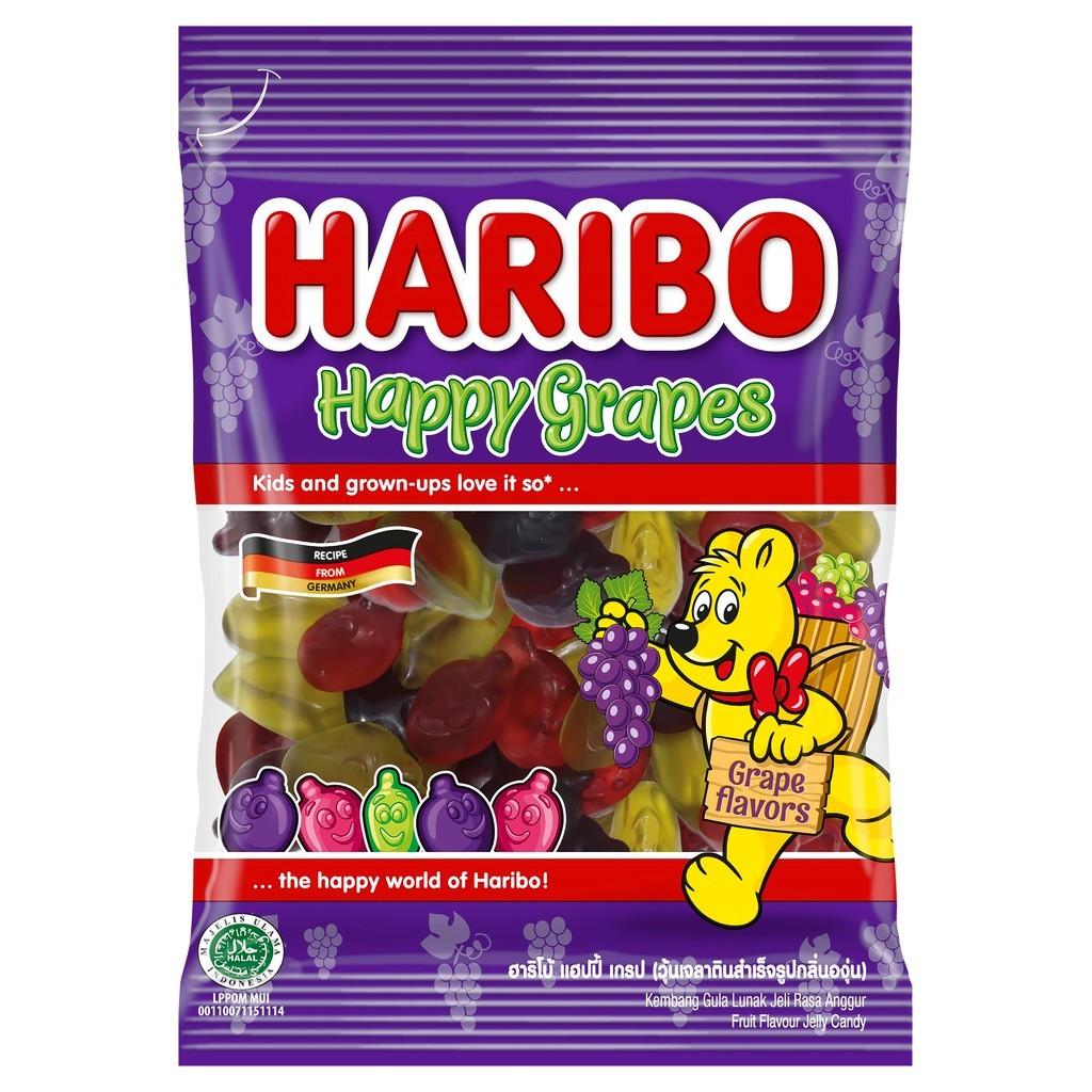 HARIBO Happy Grapes Gummy (160g) | Shopee Singapore