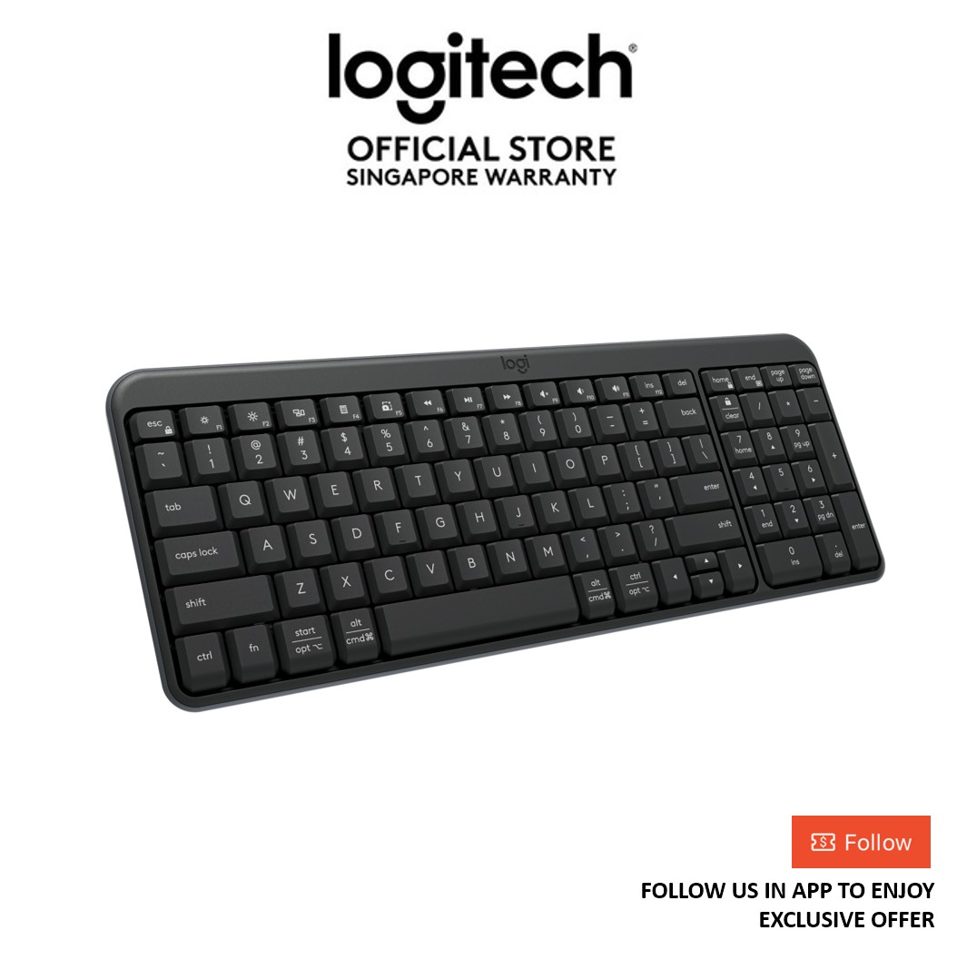 [Online Exclusive] Logitech K251 Bluetooth Keyboard with Numpad, Easy Connectivity, Compact ...