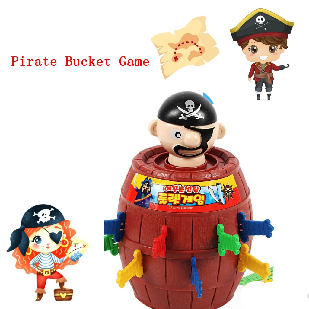 Pirate Ship Board Game, Jumping Pirate Bucket Challenge, Family Fun ...