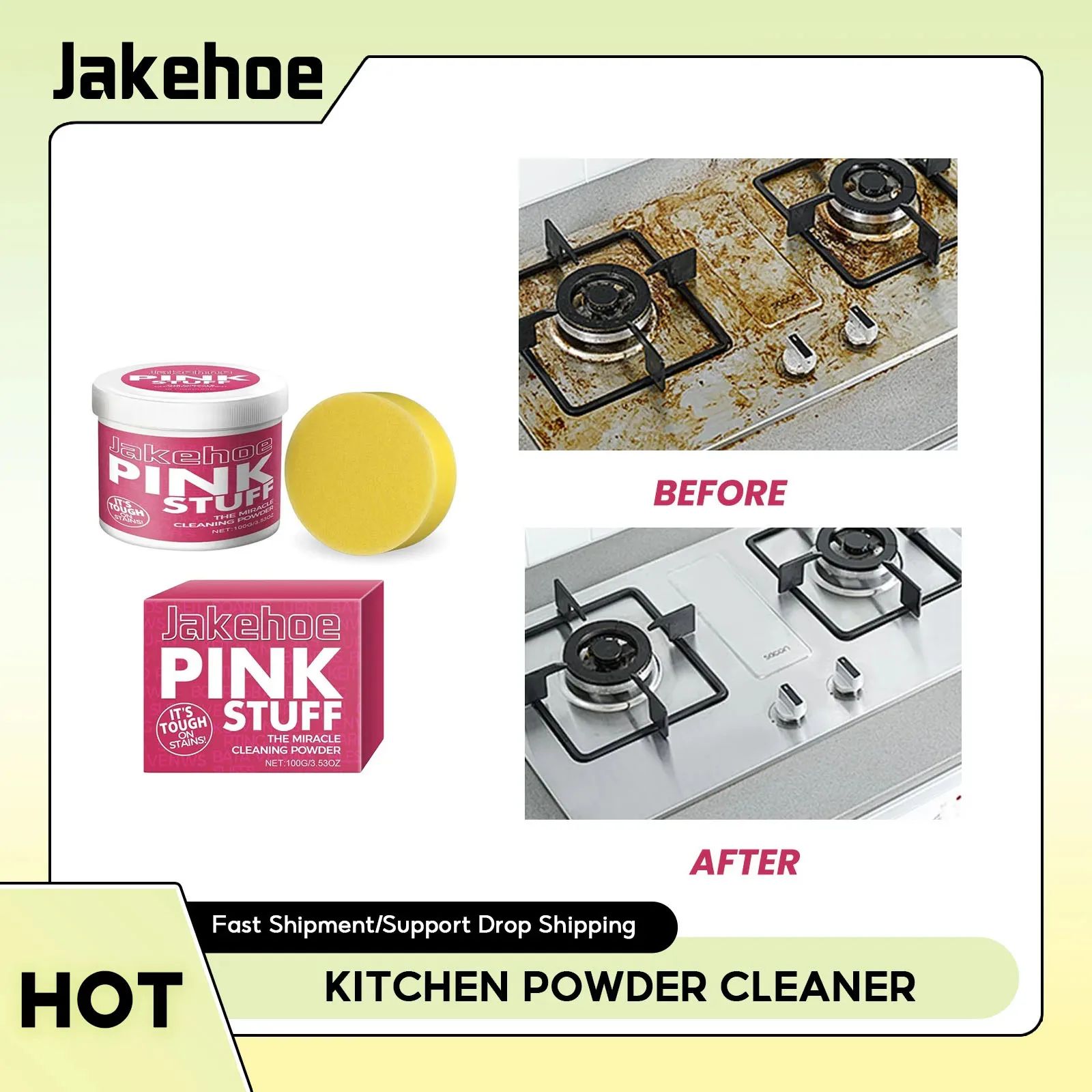 Kitchen Powder Cleaner Grease Away Clean All-Purpose Heavy Oil ...