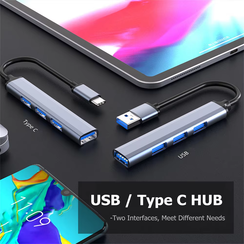4 in 1 Type-C to USB3.0 Splitter Set Computer Hub USB Extender for ...