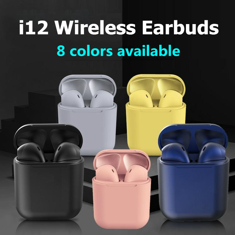 TWS i12 Macaron Multi-color Colors Matte Finish Wireless Earphone High ...