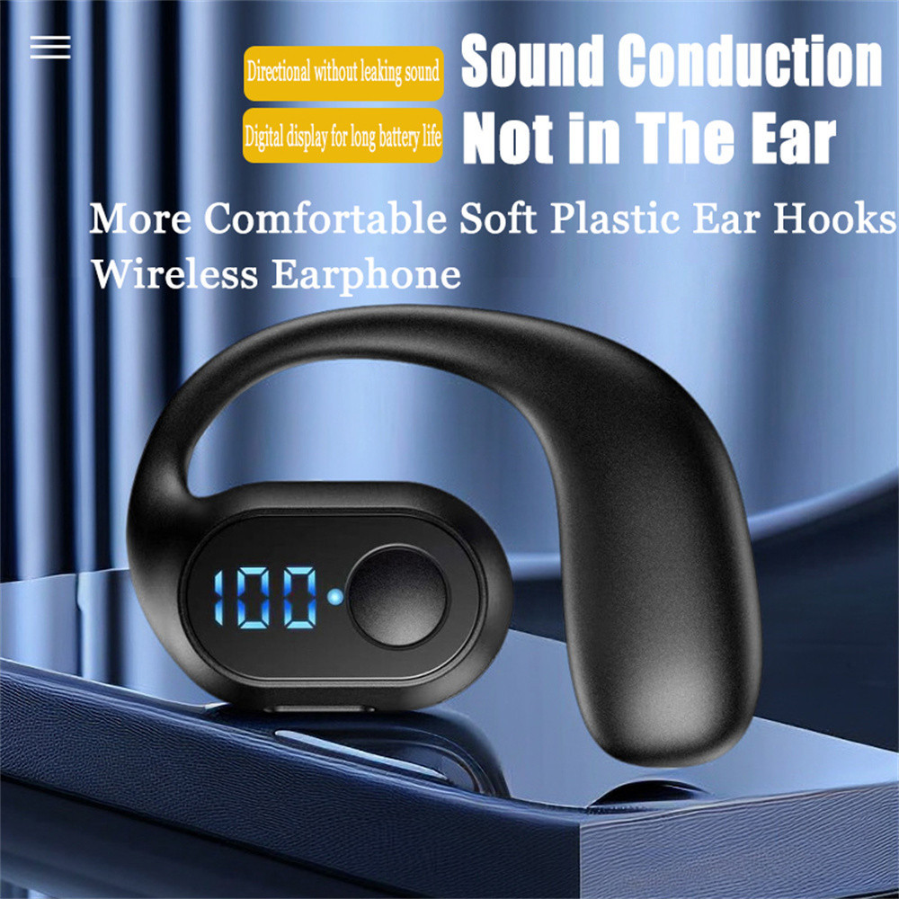 Wireless Bluetooth 5.3 Earphone Single Ear Earplugs Ultra Long Battery ...
