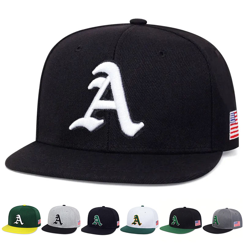 Unisex Gothic Letter A Embroidery Adjustable Hip Hop Baseball Hat Flat ...