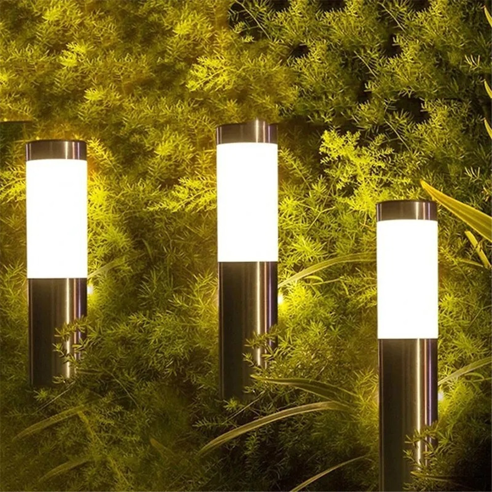Solar Garden Pathway Lights Outdoor LED Lighting Ground Plug Bollard ...