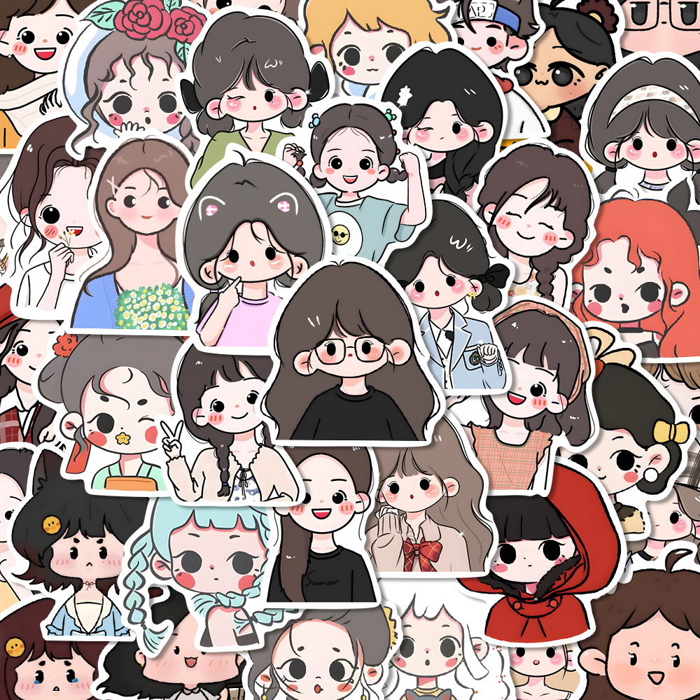 53 pcs Unique Creative Cute Character Avatar Stickers, Aesthetics ...