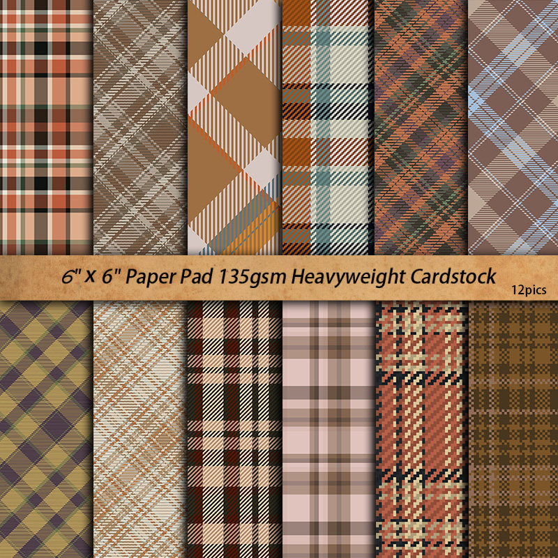 12Sheets Large Size Mocha Coffee Material Paper Retro Journal ...