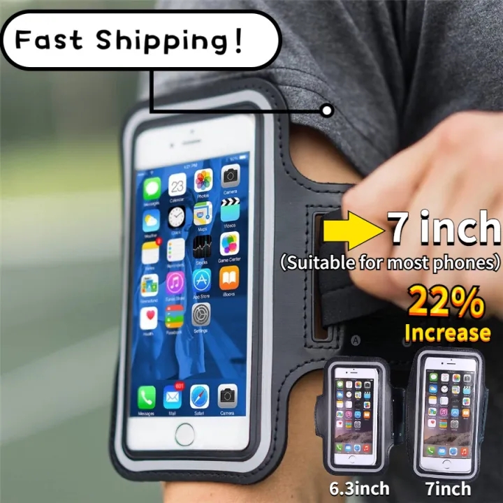Sports Running Mobile Phone 7 inch Arm Bags Armband Waterproof Neoprene ...