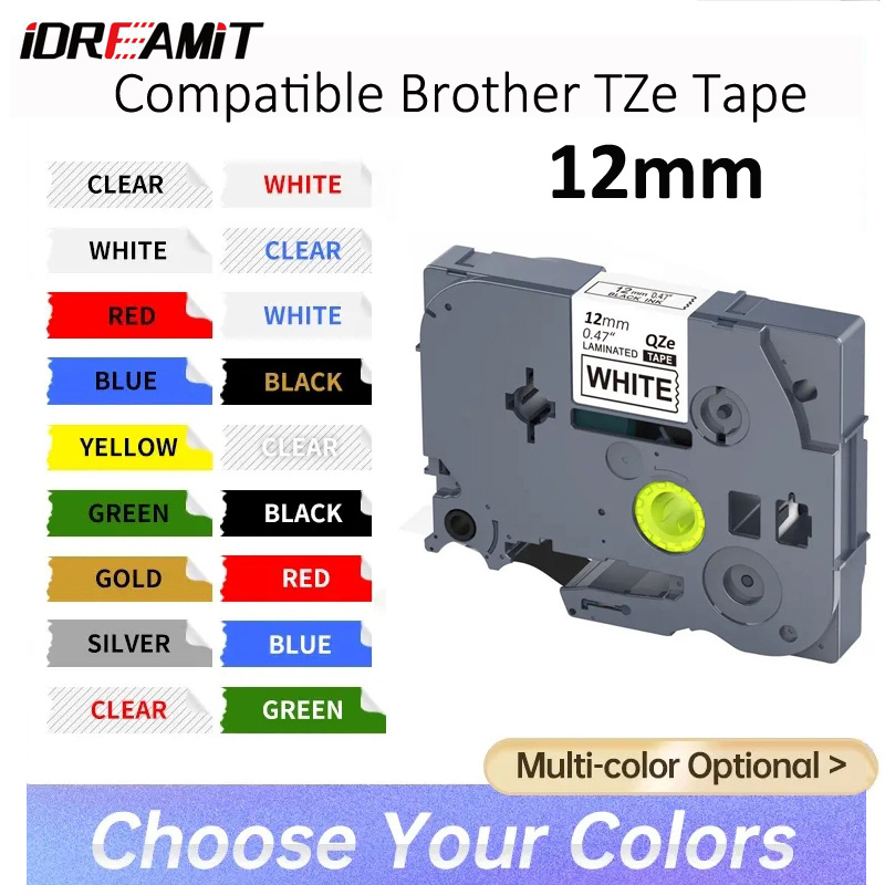 1pc TZe231 12mm Label Tape Compatible Brother TZe Tape Tze335 Tze631 ...