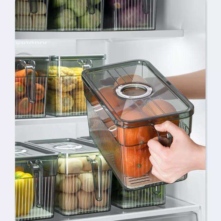 Large Capacity Plastic Kitchen Storage Box Food Container Fridge ...