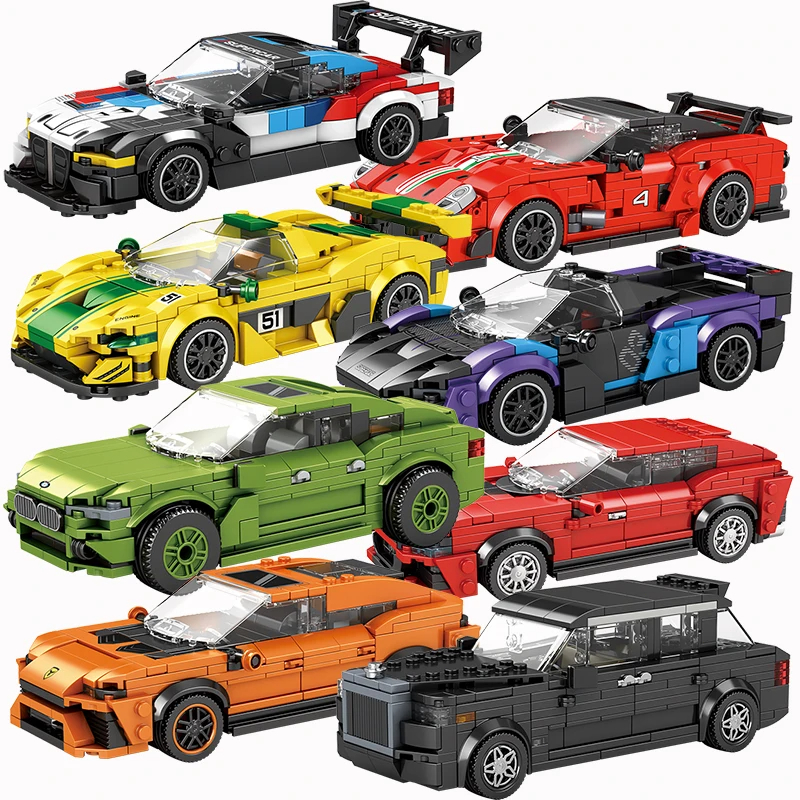 City Sports Car Series Building Blocks Speed Champion Racing Car Model ...