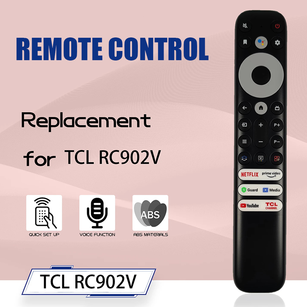 Replacement Remote Control RC902V FMR4 Infrared Learning For TCL 8K Qled Smart TV Remoto 50P725G ...