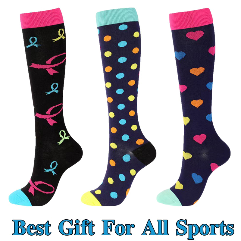 Dots Compression Socks Fit for Nurse Doctor Varicose Veins Edema ...