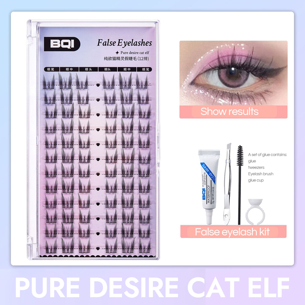 Cat Eye Individual Lashes Ultra-Large Wispy Thin Band Individual ...