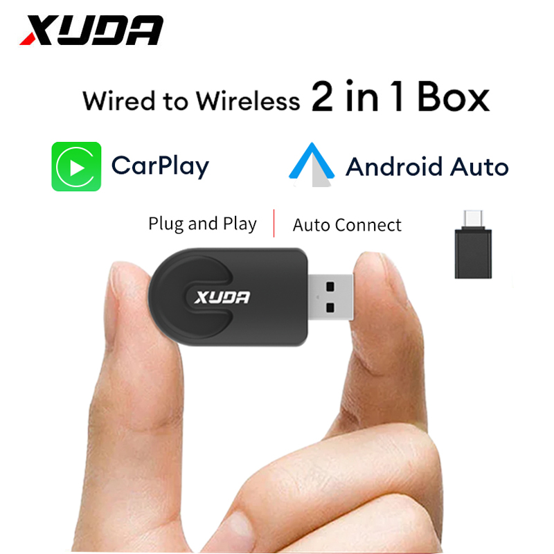 XUDA NEW Wireless CarPlay Android Auto Wireless Adapter Smart Mini Box ...