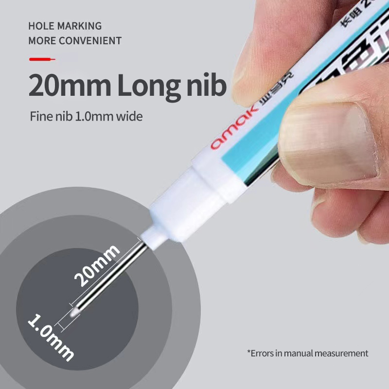 4 Pcs/Set Long Head Marker Pens Bathroom Woodworking Decoration Multi ...