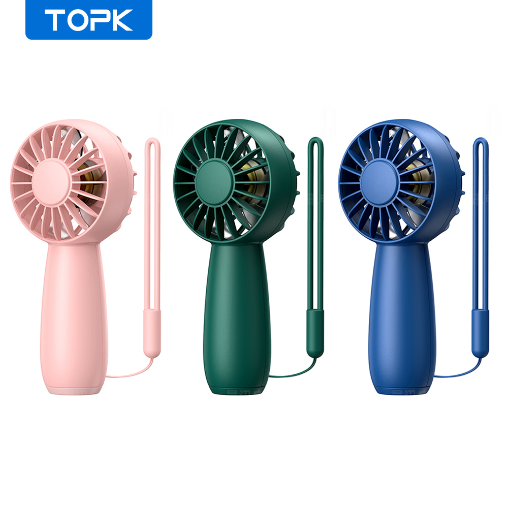 1 Pieces TOPK Mini Handheld Fans 1800mAh Personal Portable Hand Fan ...