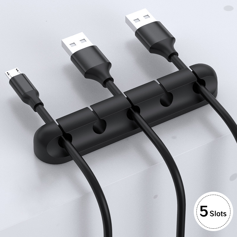 1Pc Desktop Cable Holder,Cable Manager Wire Clip,Adhesive Silicone ...