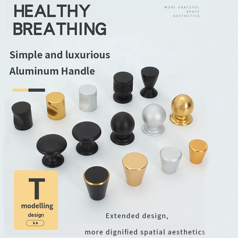 H29 Aluminum Alloy Matte Silver Cabinet Knobs Holes Cylinder Knobs 0.7"x0.9" Pull Handles for ...