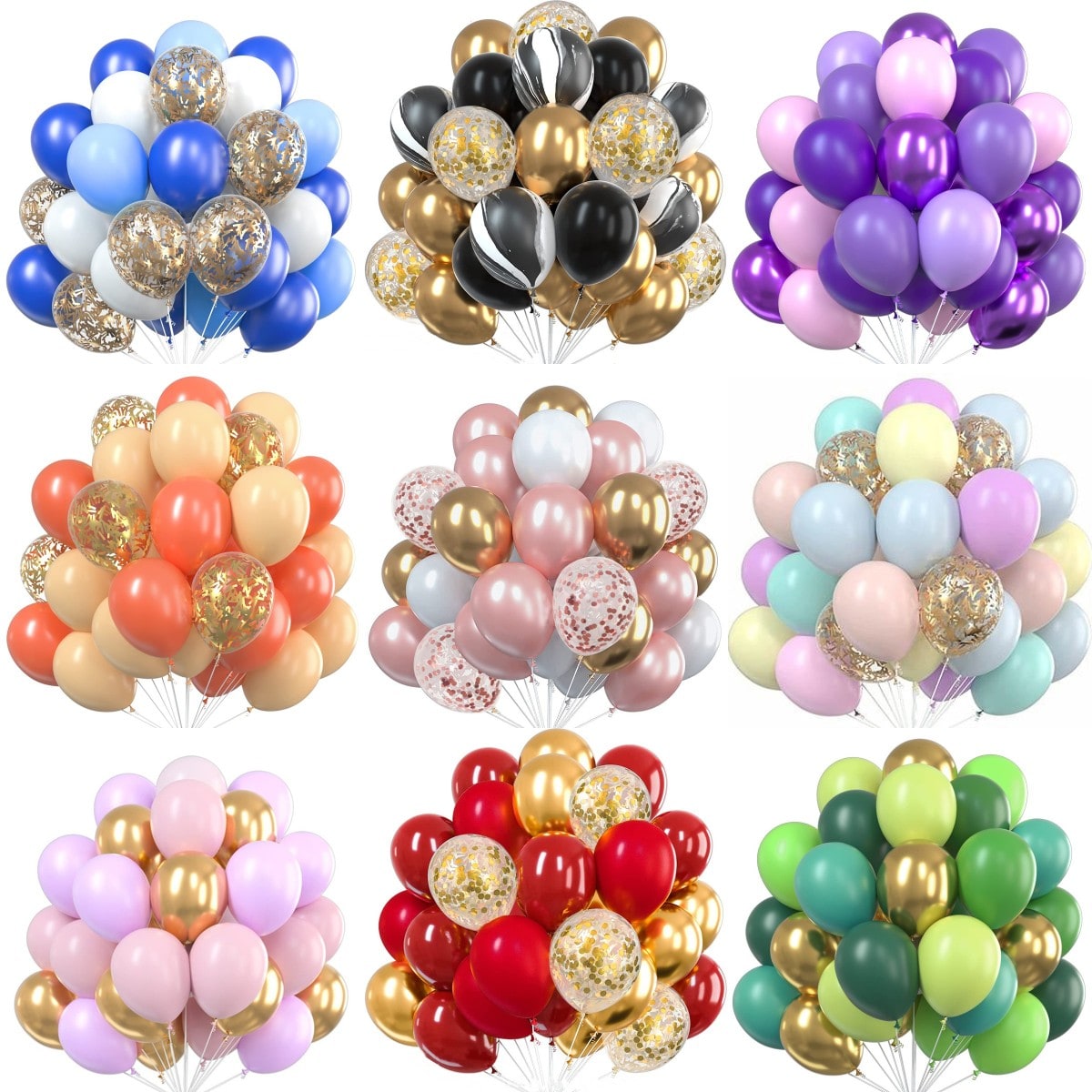 30 Pieces Latex Balloon Set, Sequined Balloons, Suitable for Various ...