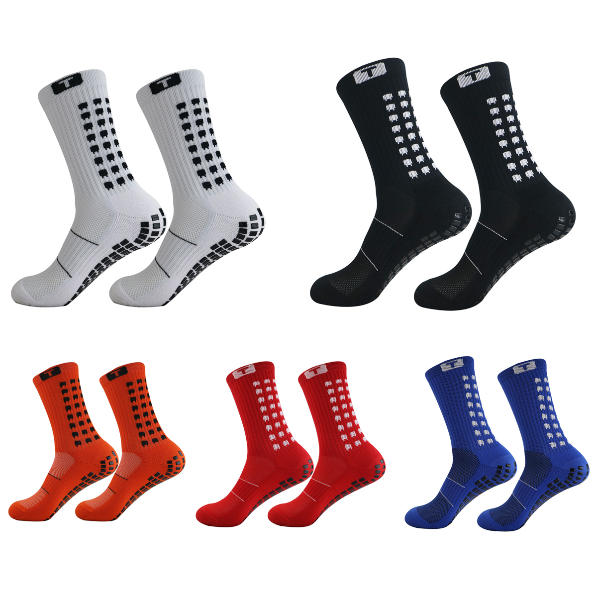 Anti Slip Soccer Socks Non Slip Grip Pads Sports Socks for Kids Youth ...