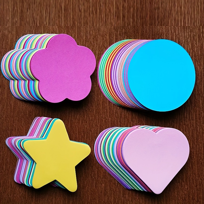 60Pcs/230gms Round Cutouts Paper 3.4 Inch Circles/Heart/Star/Flower ...