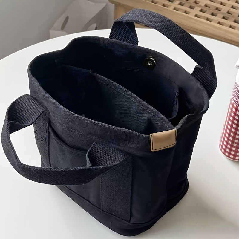 Magnetic Buckle Canvas Bag Casual Outdoor Storage Handbag Suitable For ...