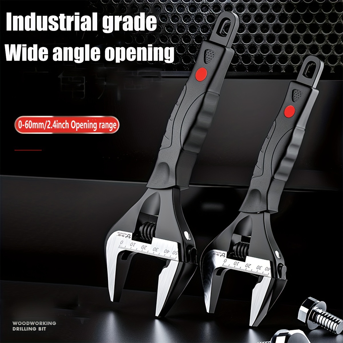 Wide Mouth Adjustable Wrench Set, 6-Inch & 10-Inch Wrenches, Plumbing ...
