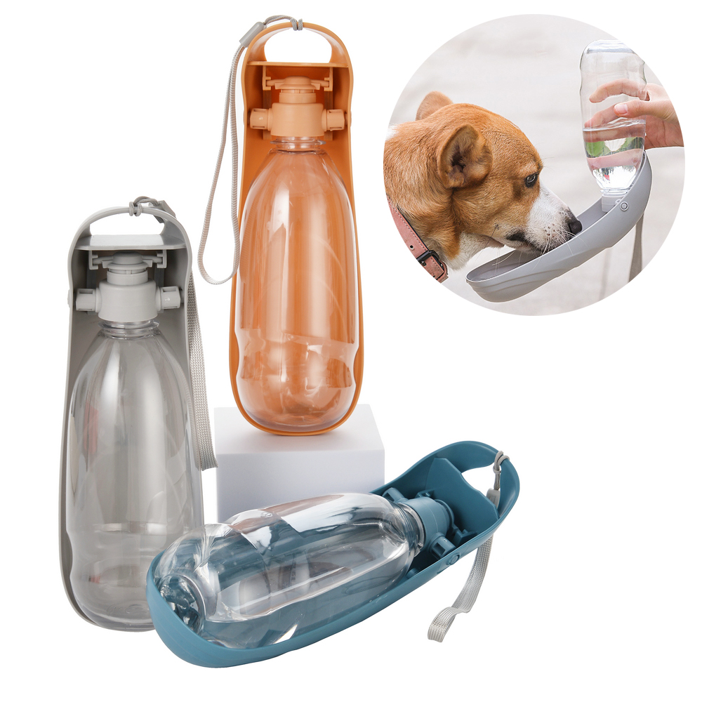 550ml Portable Dog Drinking Water Dispenser Foldable Water Bottle For Small Big Dog Cat Travel ...