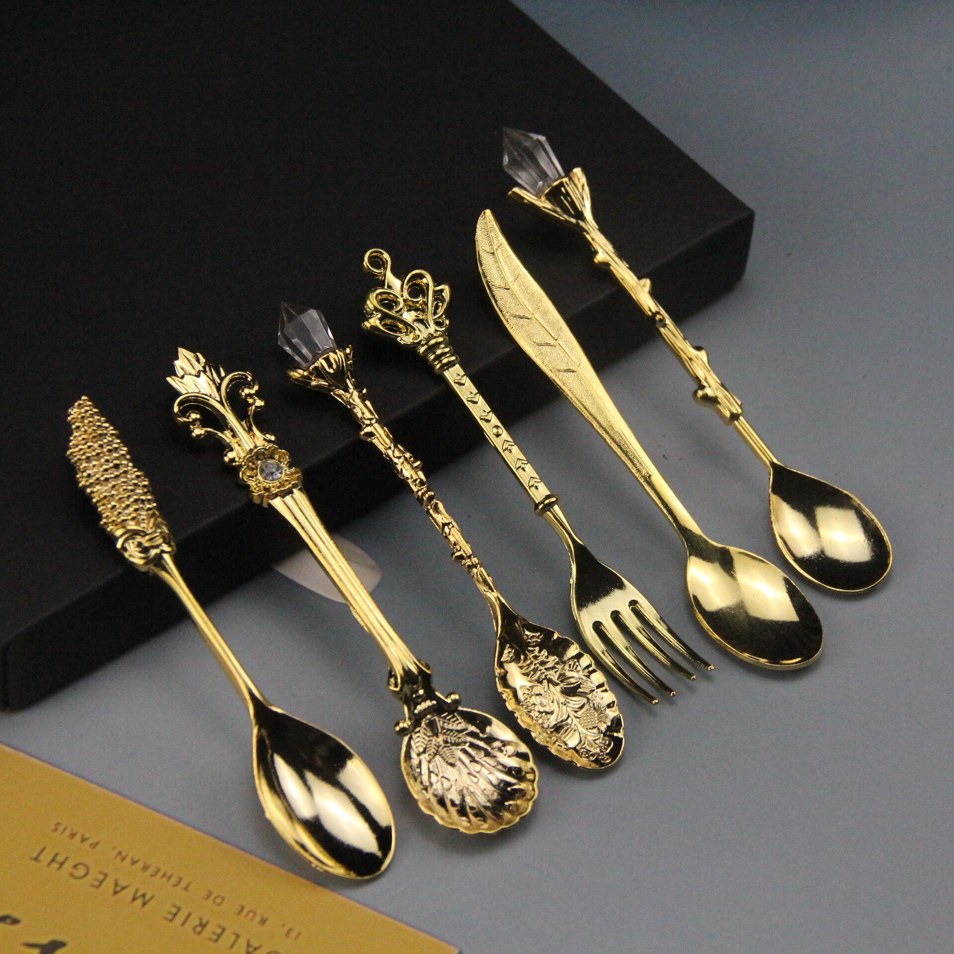 Vintage Carved Teaspoons (6Pcs) – Retro Zinc Alloy Coffee Spoon Set ...