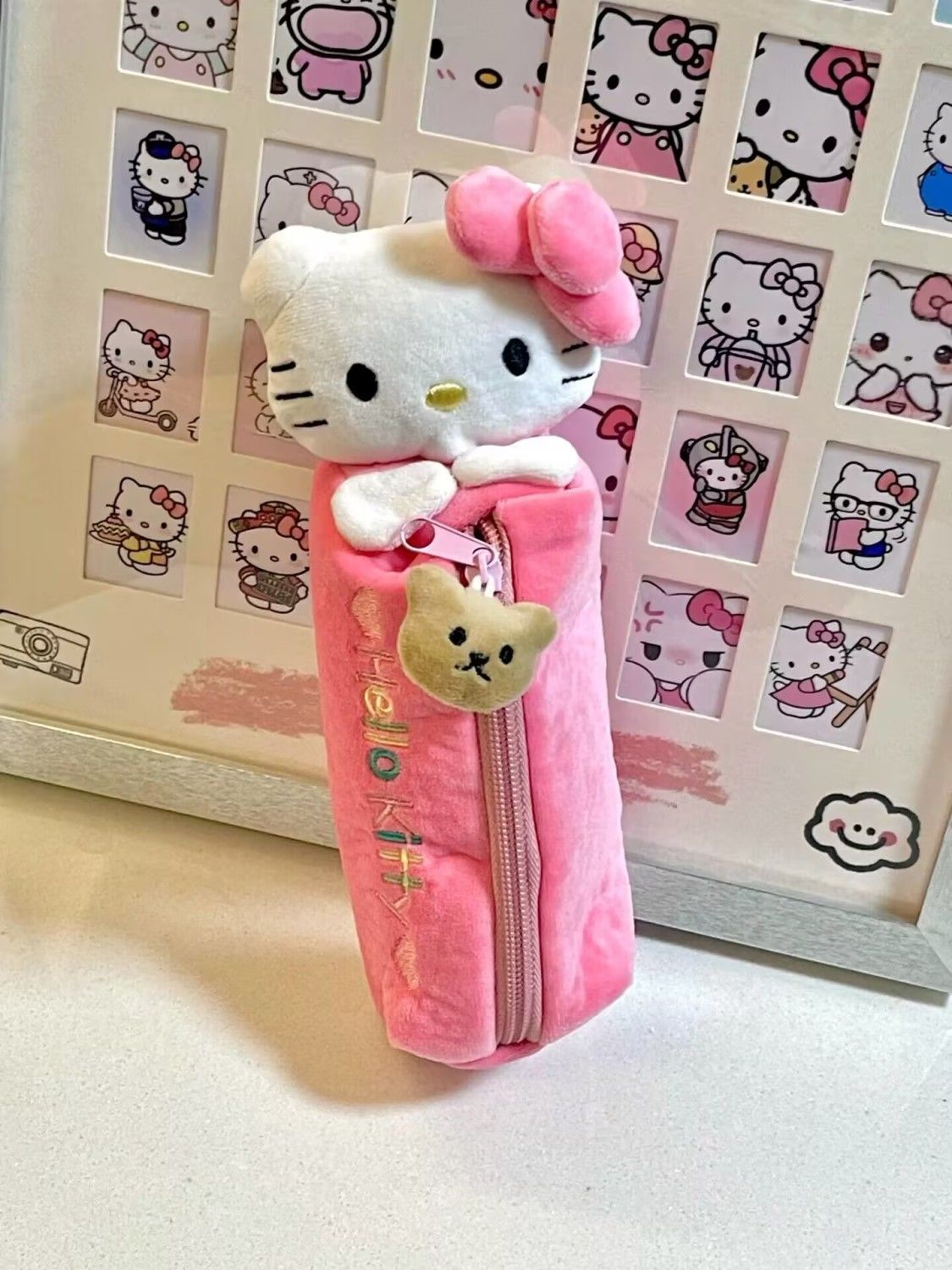 Hello Kitty Plush Kawaii Pencil Case Large Capacity Storage Box Cute ...