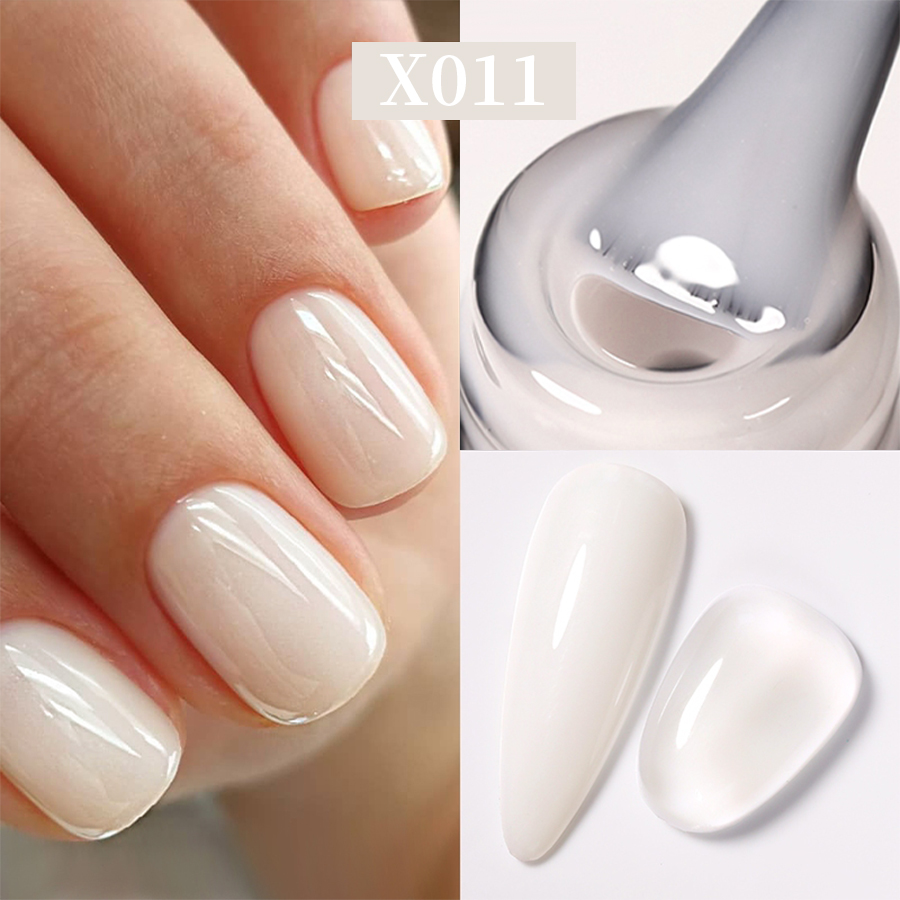 XEIJAYI 1pc 7.3ml Gel Nail Polish Ice Transparent Apricot Nail Polish ...