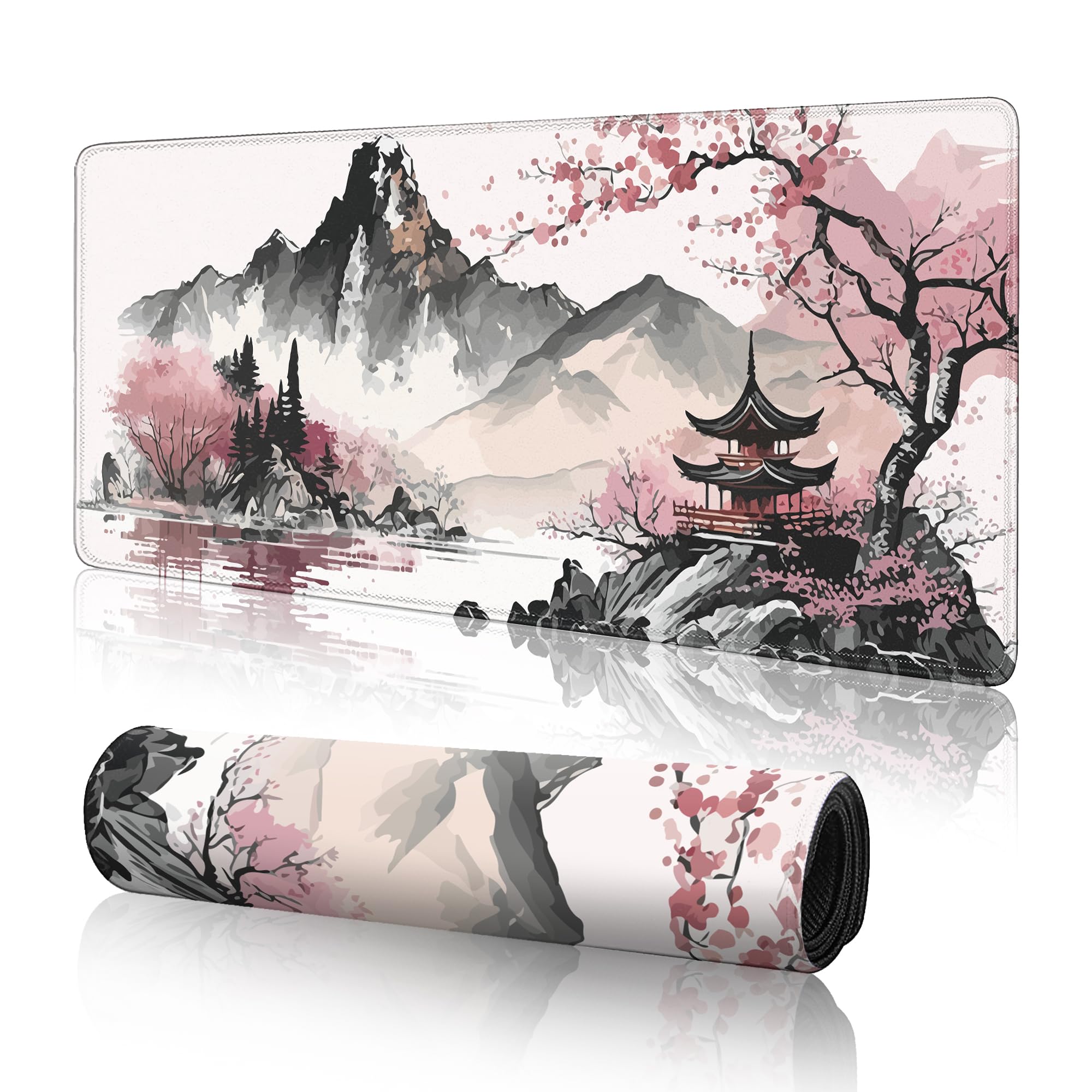 Large Mouse Pad, Office Gaming Table Mat, Non-Slip Base Washable Mouse ...