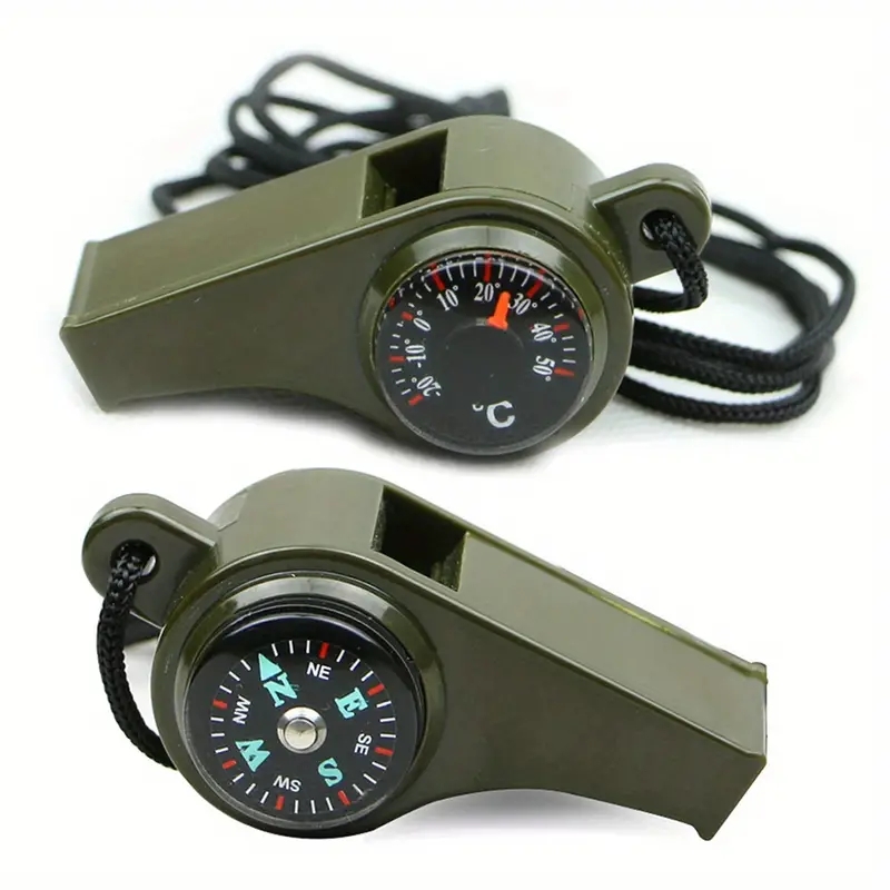 1 Piece 3 in 1 Emergency Survival Whistle, with Compass Thermometer ...