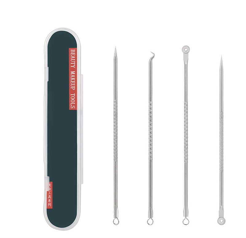 4 Piece Set Blackhead Tools Pimple Acne Blemish Extractor Stainless ...