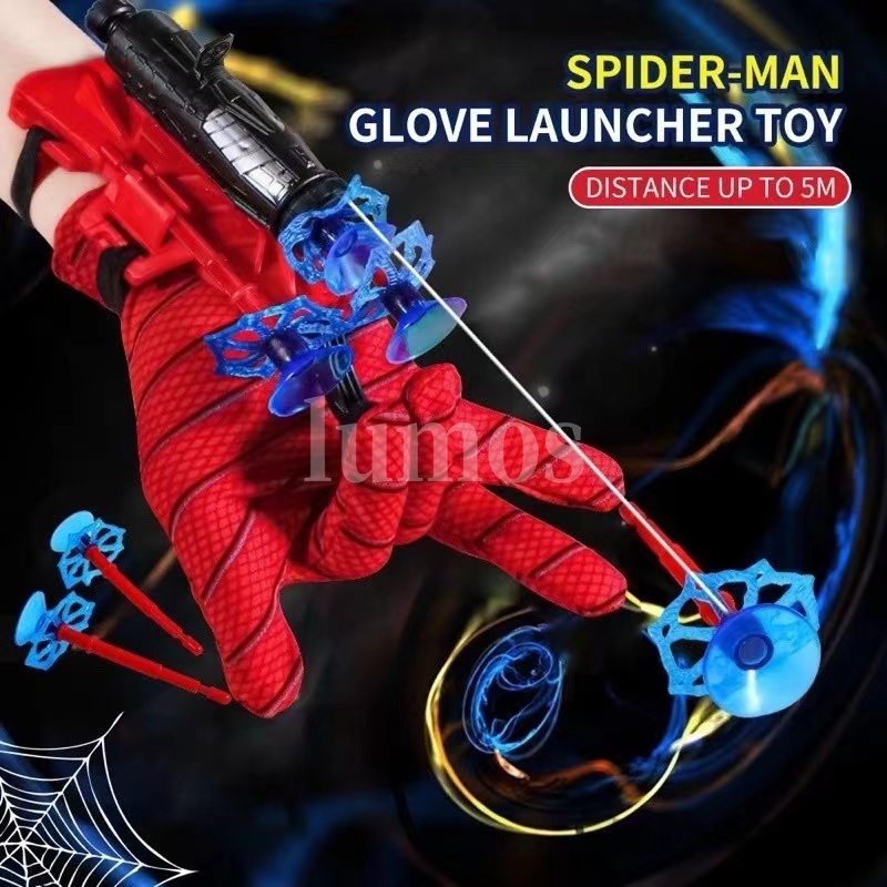 【With String】Spiderman Web Launcher Glove Toys Wrist Transmitter For ...