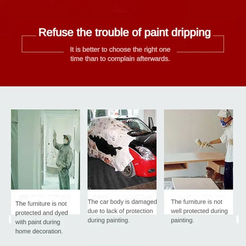 110/50cm Portable Folded Overspray Protective Sheeting Oil Painting ...