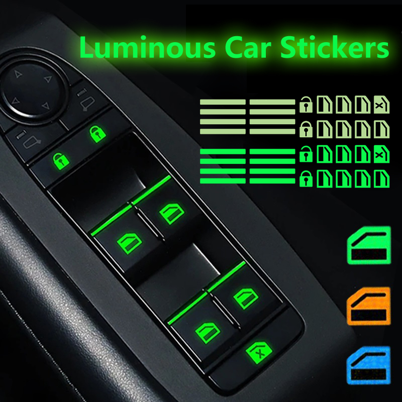 fluorescent stickers Car window push button mount for Toyota Camry ...