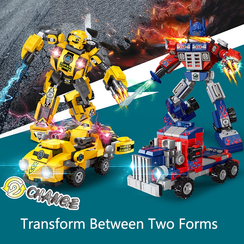 Building Blocks Armored Robot Toy Autobots Model Optimus Prime ...