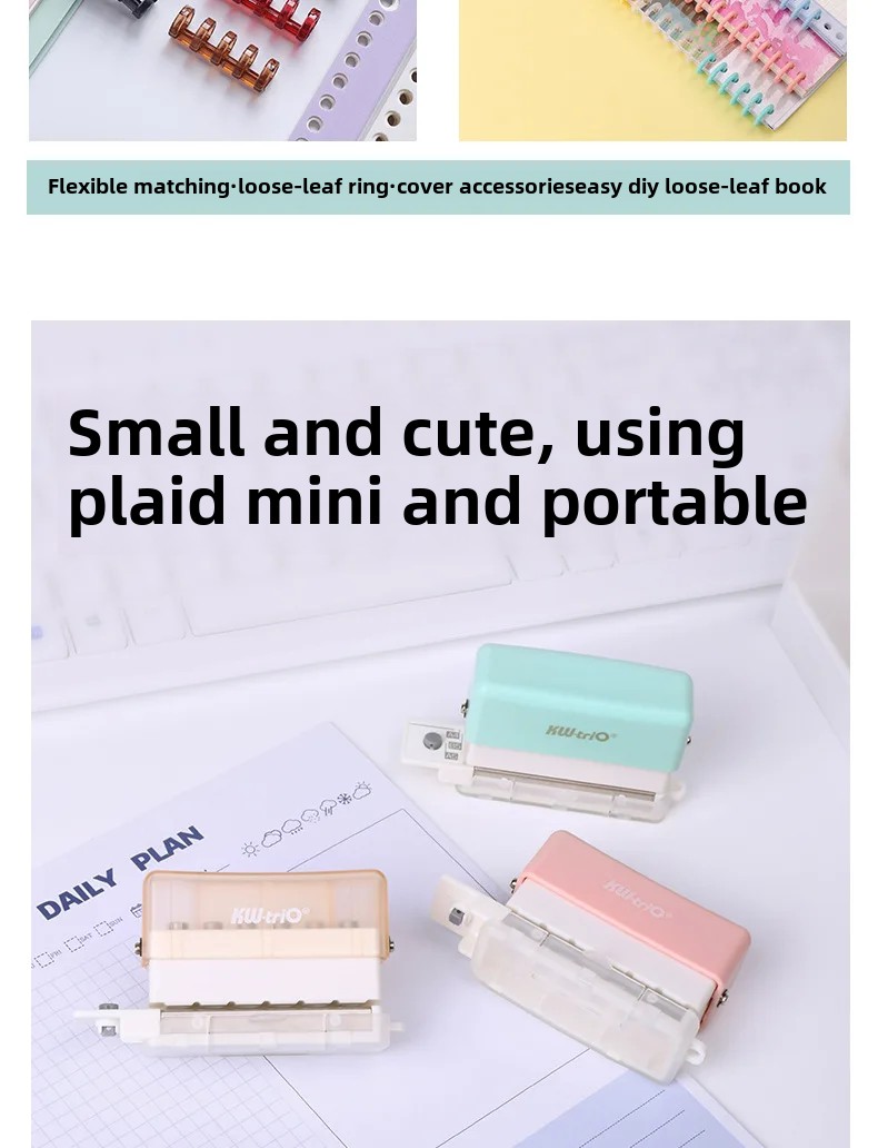 Fromthenon Notebook Scrapbook Diary Binding 6-Hole Paper Punch Handheld ...
