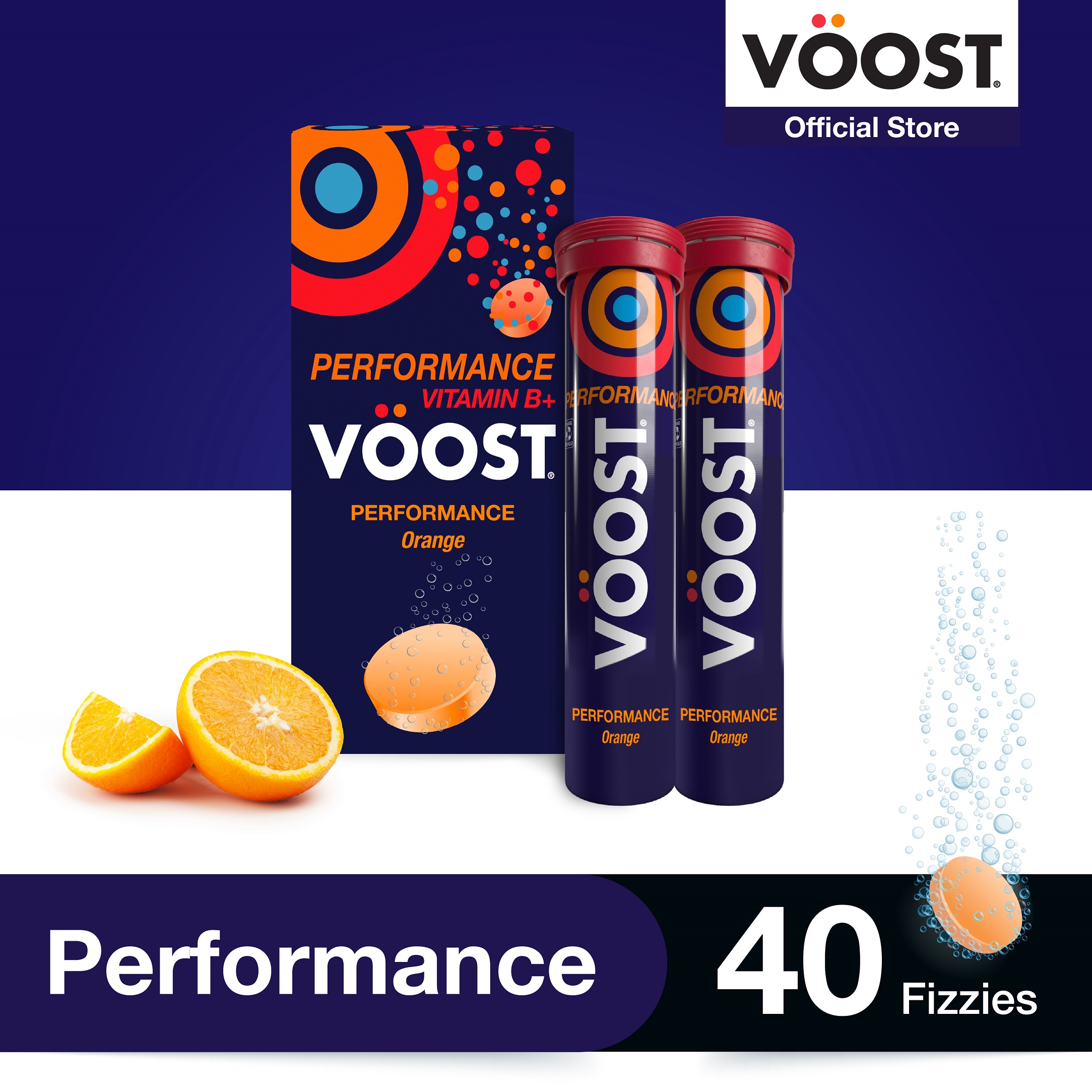 VOOST Performance Effervescent Vitamin Supplement 40 Tabs to support ...