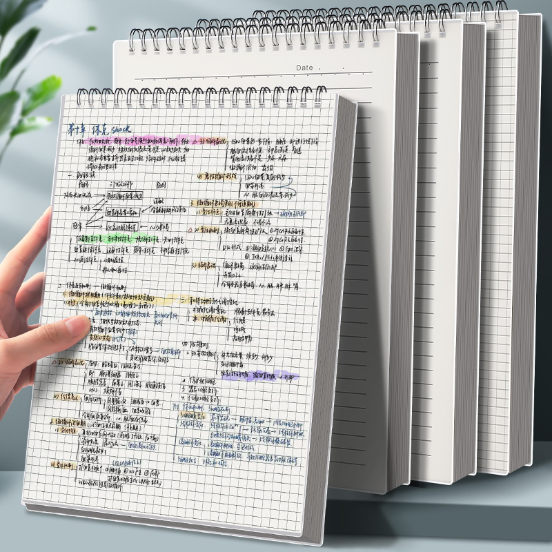 1pc Notebook A5 thick book double coil notepad simple upturn work ...